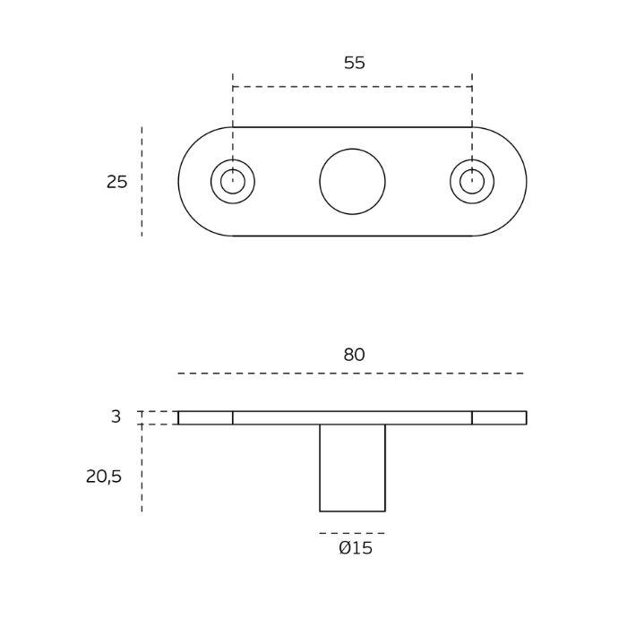 JNF floor pivot for double action doors IN.05.210