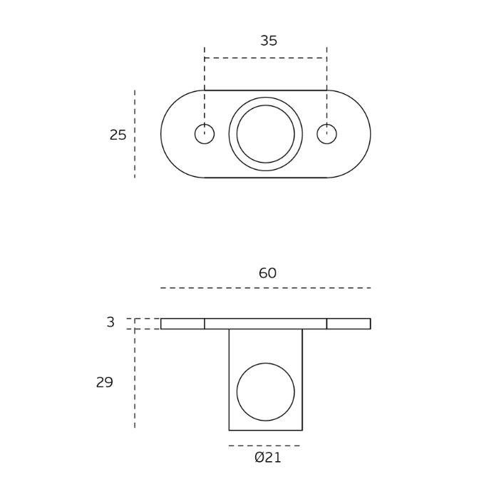 JNF floor pivot for double action doors IN.05.210